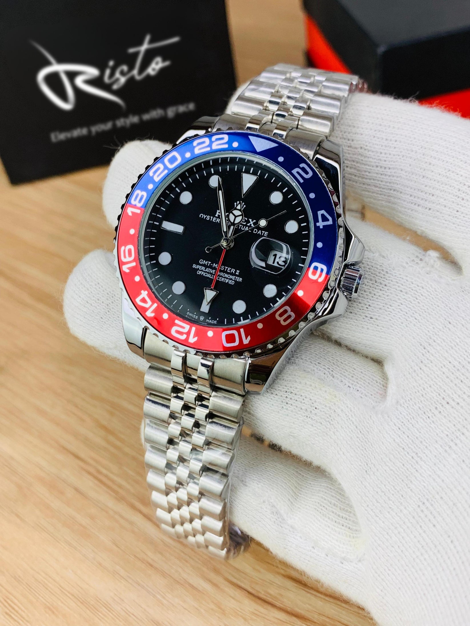 GMT Master II - Premium Watch Blue-Red – RISTO